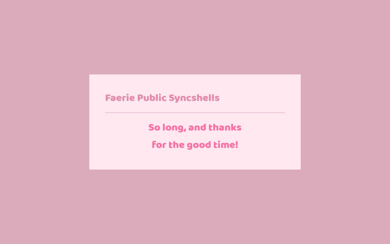 Faerie Public Syncshells